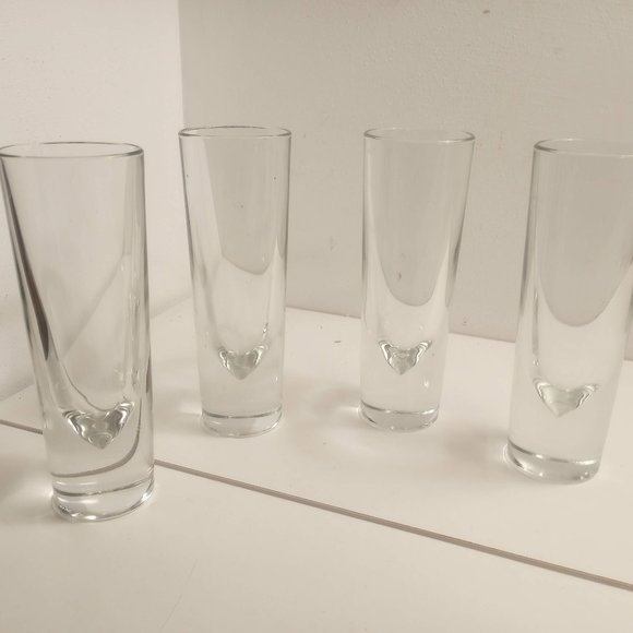 Vintage | Dining | Mcm Italian Brunch Set Of 4 Heavy Bullet Glasses ...